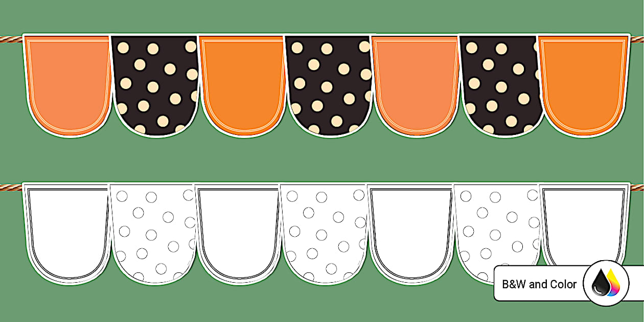 Pumpkin Theme Bunting (Teacher-Made) - Twinkl