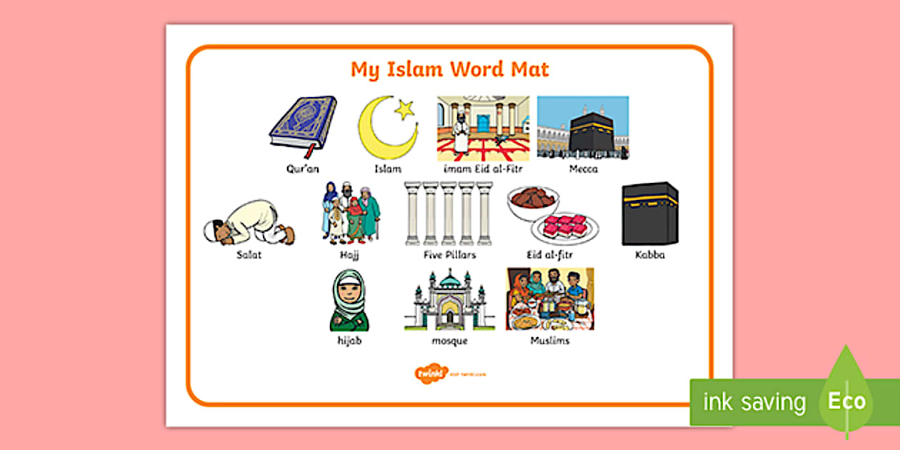Editable Islam Word Mat (profesor hizo) - Twinkl
