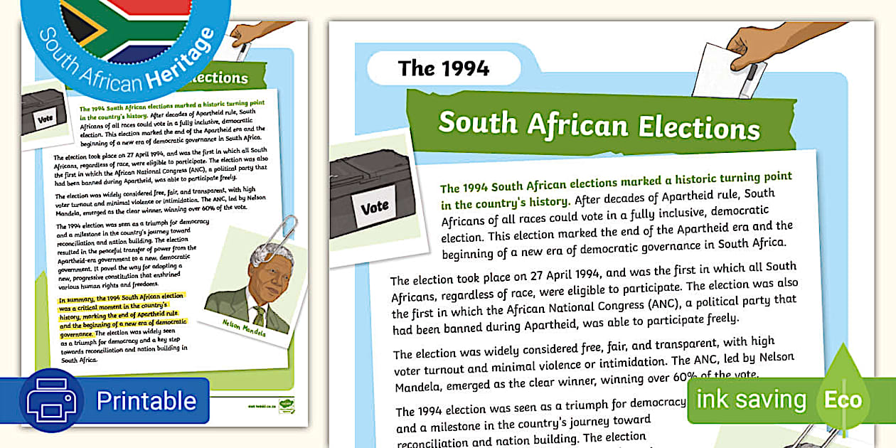 Democracy In South Africa - Twinkl South Africa - Twinkl