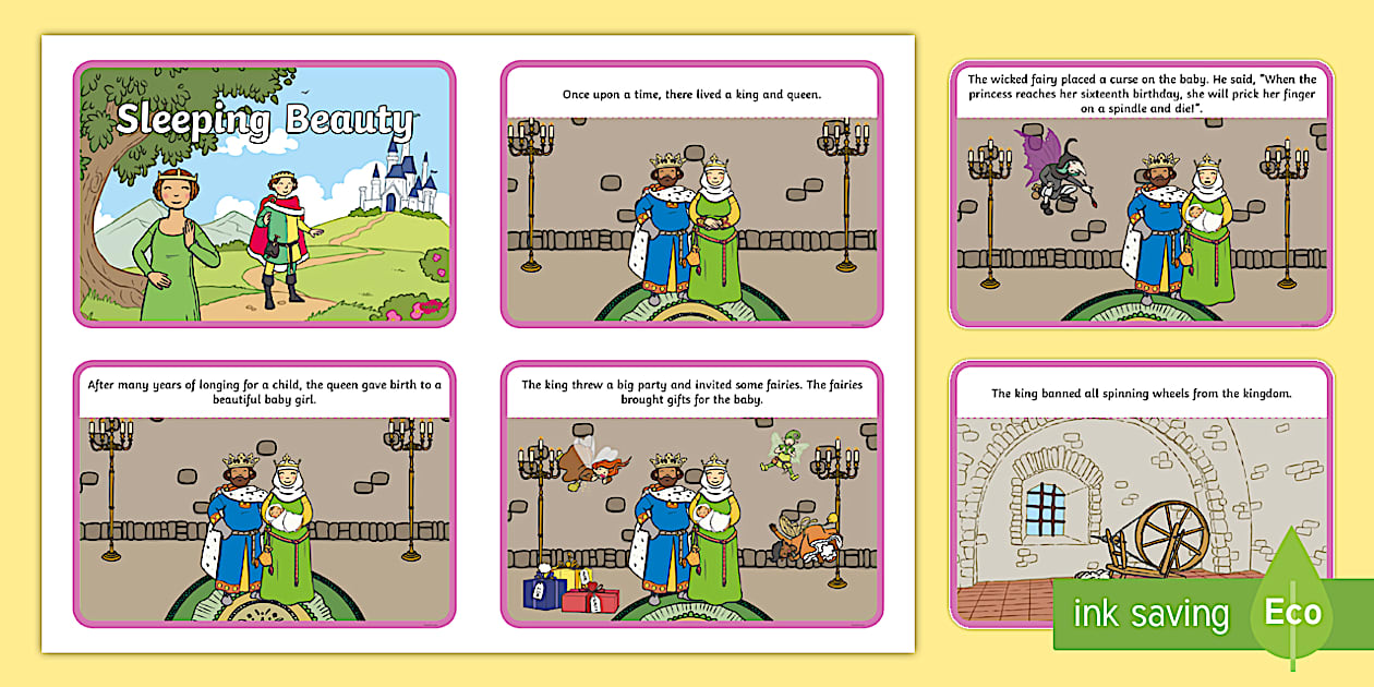 Sleeping Beauty Storytelling - KS1 - Story Cards - Twinkl