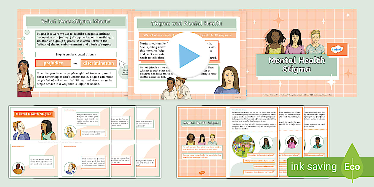 Mental Health Stigma Lesson Presentation and Discussion Pack