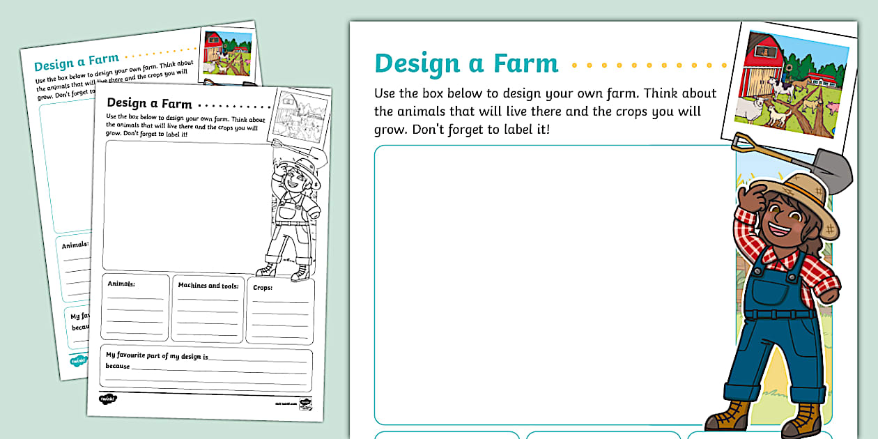Design a Farm Worksheet (Teacher-Made) - Twinkl