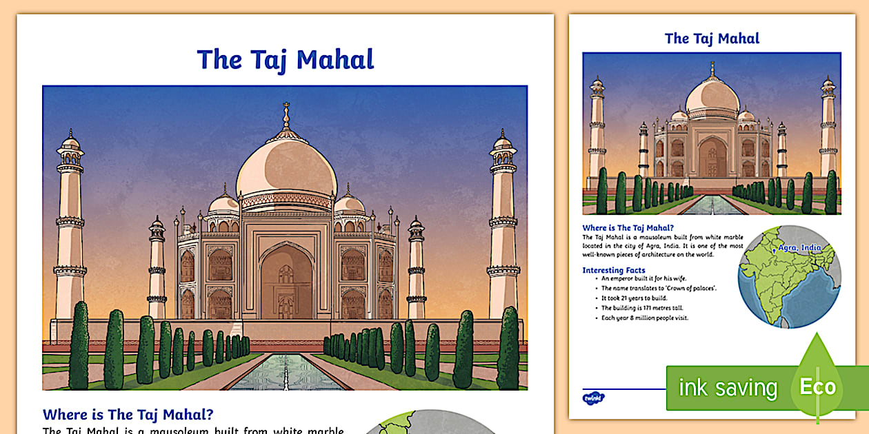 The Taj Mahal Facts Sheet (teacher made) - Twinkl