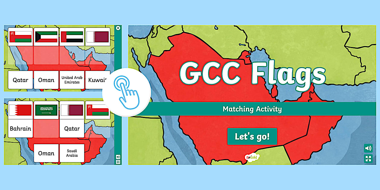 GCC Flags Interactive Matching Activity (teacher made)