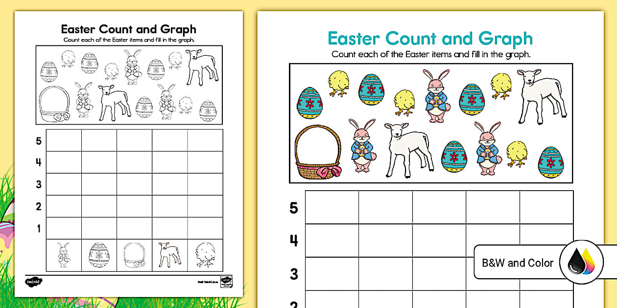 Fun Easter Graph Worksheet for K-1st Grade | Twinkl USA