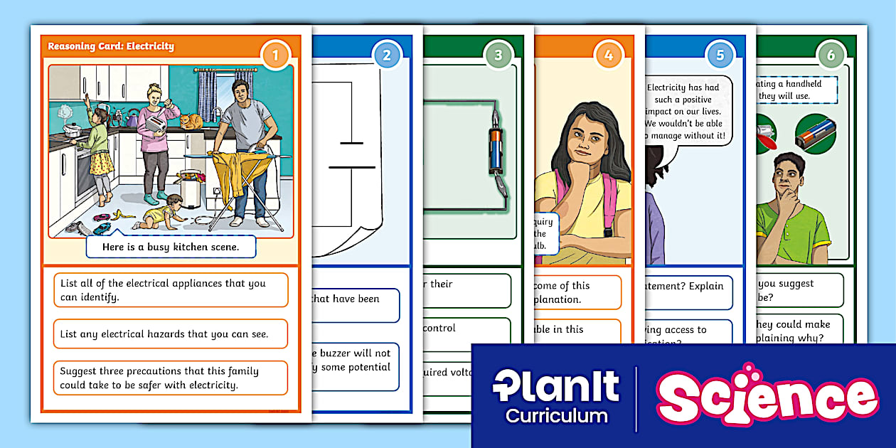 Y6 Electricity: Reasoning Cards (Teacher-Made) - Twinkl