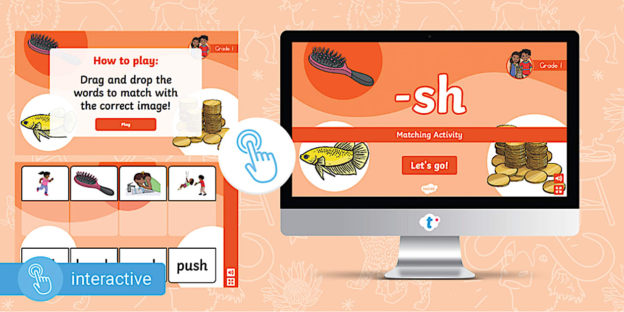 Grade 1 Phonics -sh Interactive Go! Game (teacher made)