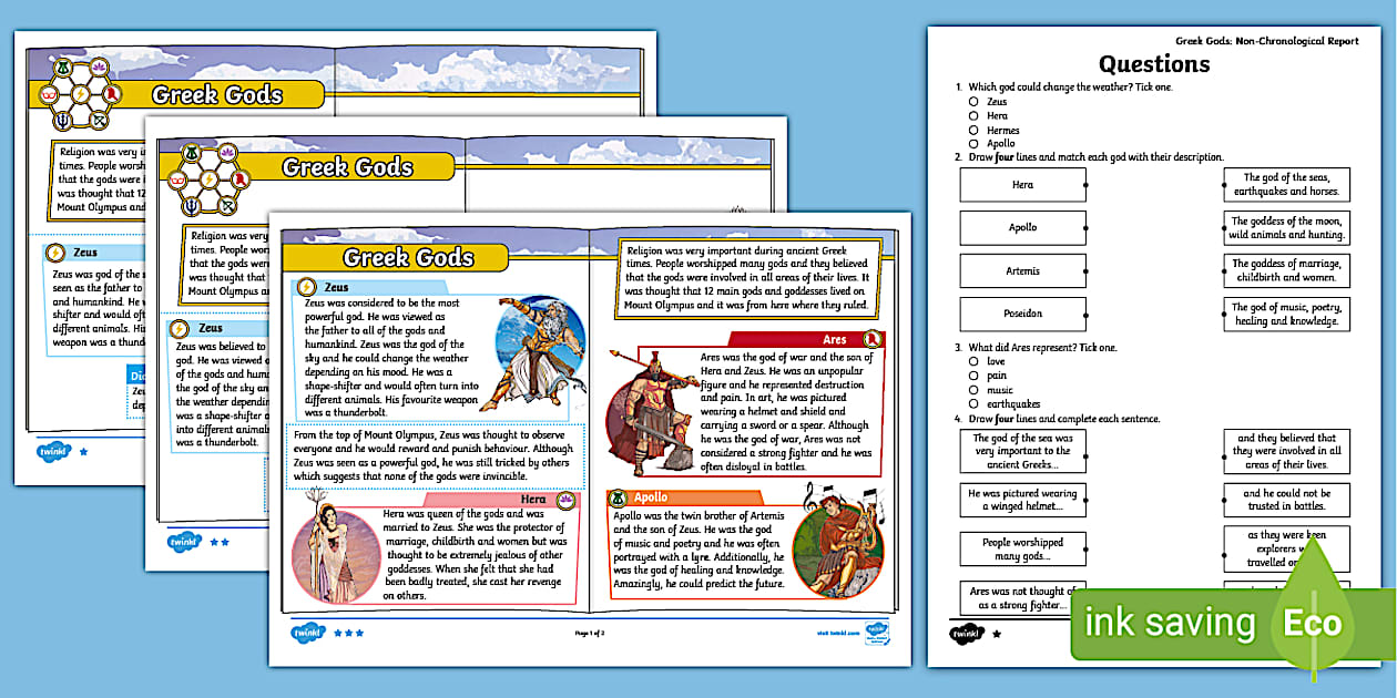 Ancient Greece Reading Comprehension - Twinkl