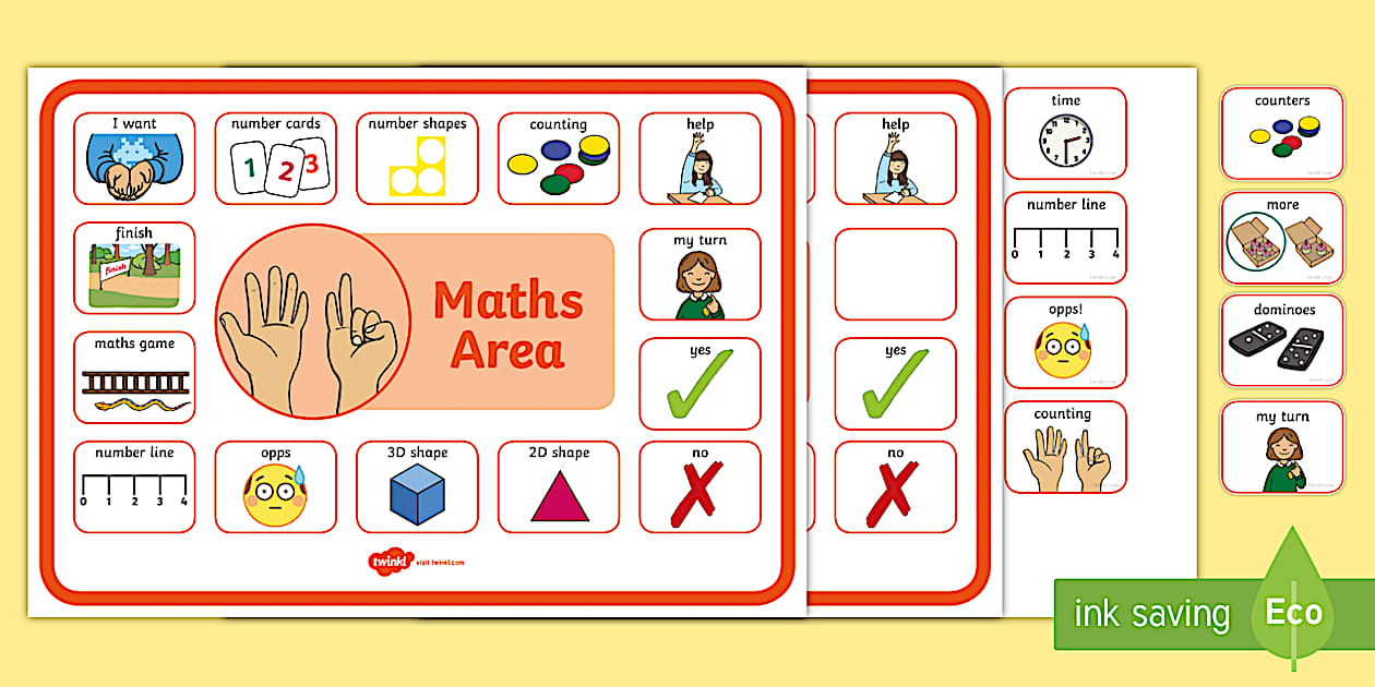 Editable EYFS Maths Area Communication Mat (professor feito)
