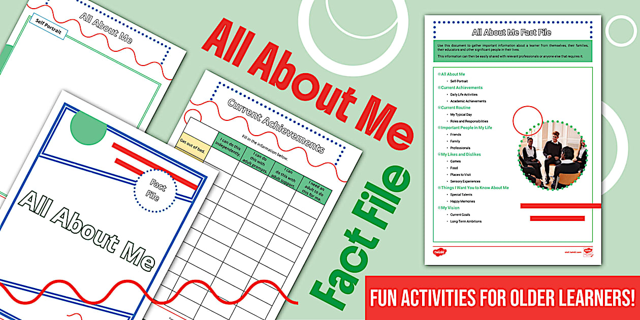 All About Me, Fact File Resource