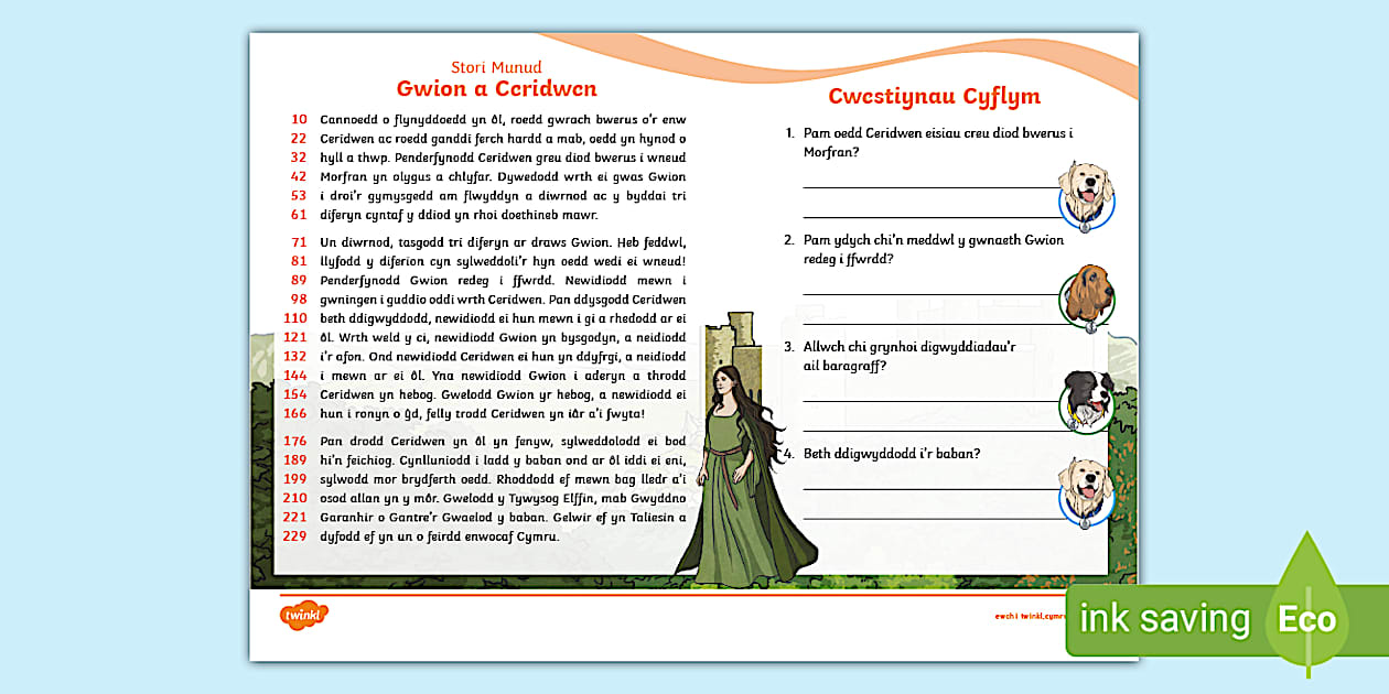 Stori Munud: Gwion a Ceridwen