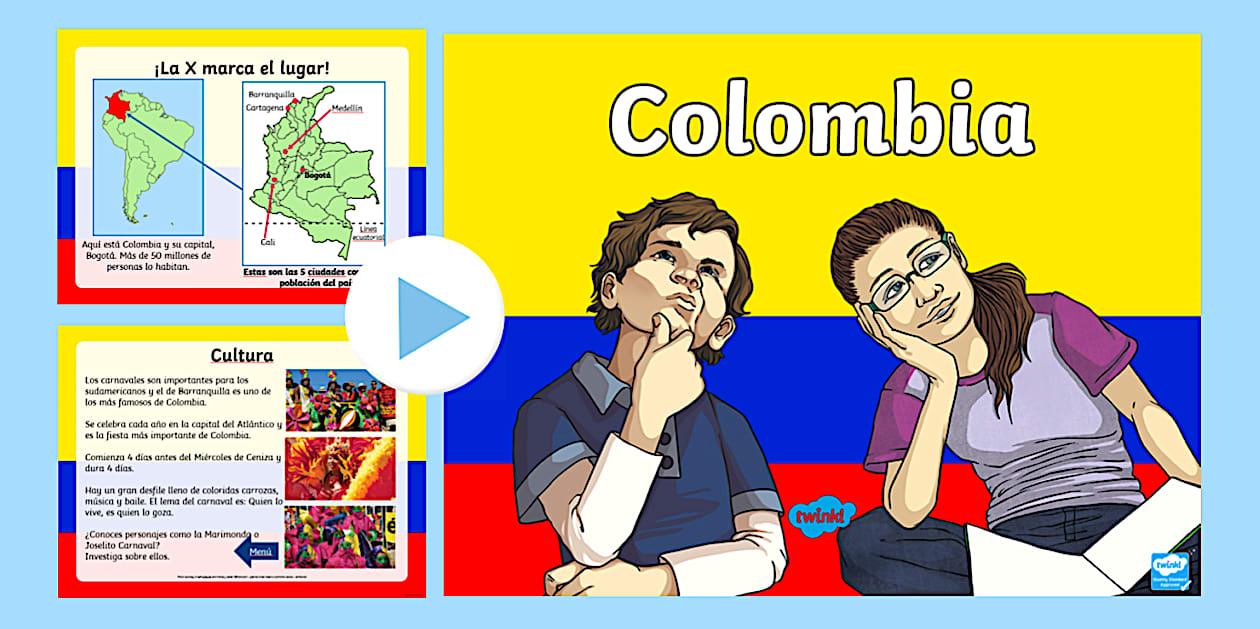 Datos Curiosos de Colombia Para Niños - PowerPoint - Twinkl