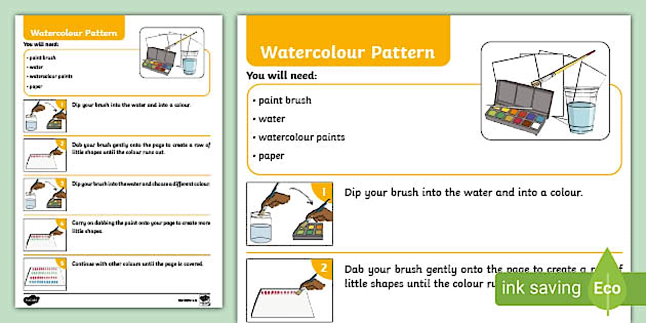 Worksheet / Worksheet Watercolor Pattern (Teacher-Made)