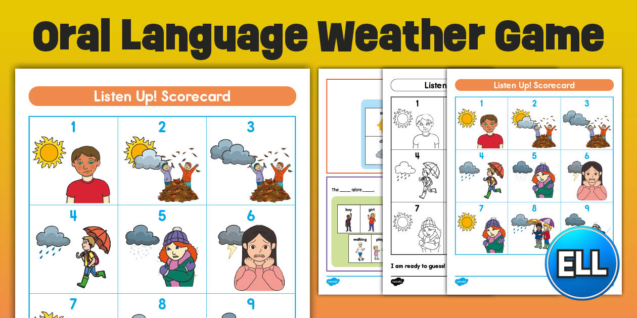 Listen Up! Weather – Oral Language Development Game for ELL