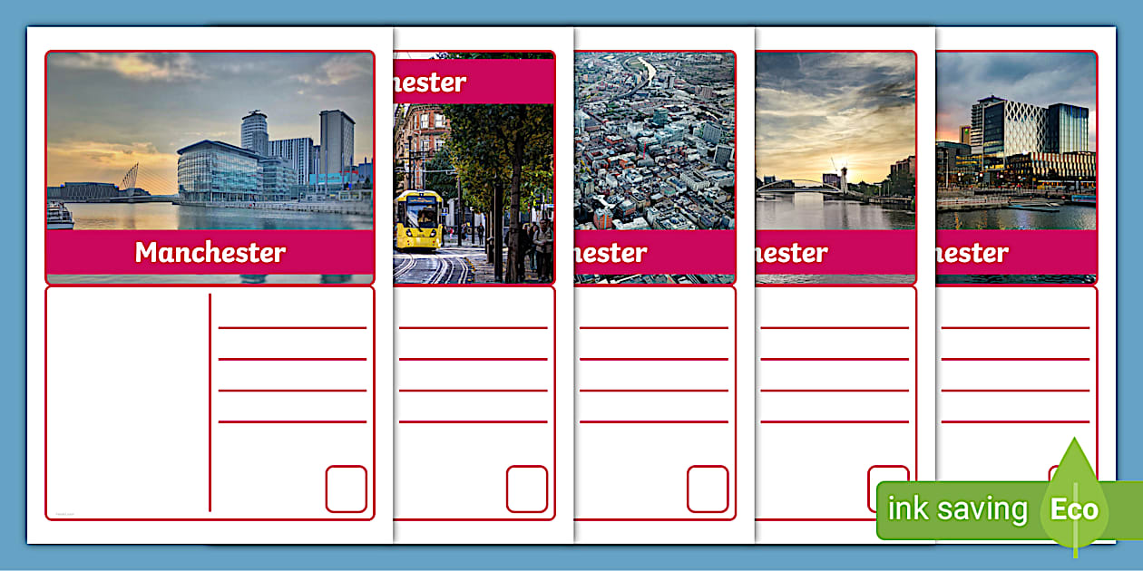 A Colourful Collection of Manchester Postcards | Twinkl KS1