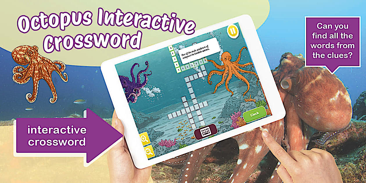 Octopus Interactive Crossword (teacher made) - Twinkl