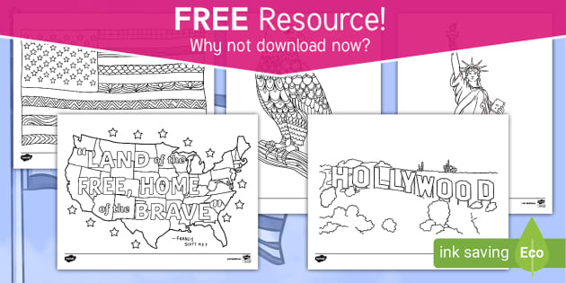 FREE United States Mindfulness Coloring Sheets - Twinkl