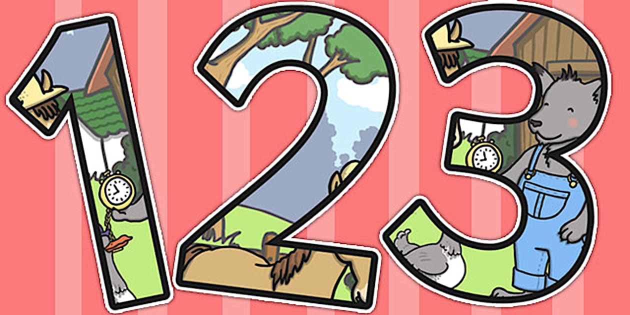 Themed A4 Display Numbers to Support Teaching on What's The Time, Mr ...