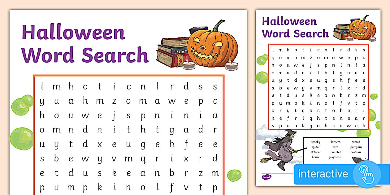 Halloween Word Search (teacher made) - Twinkl
