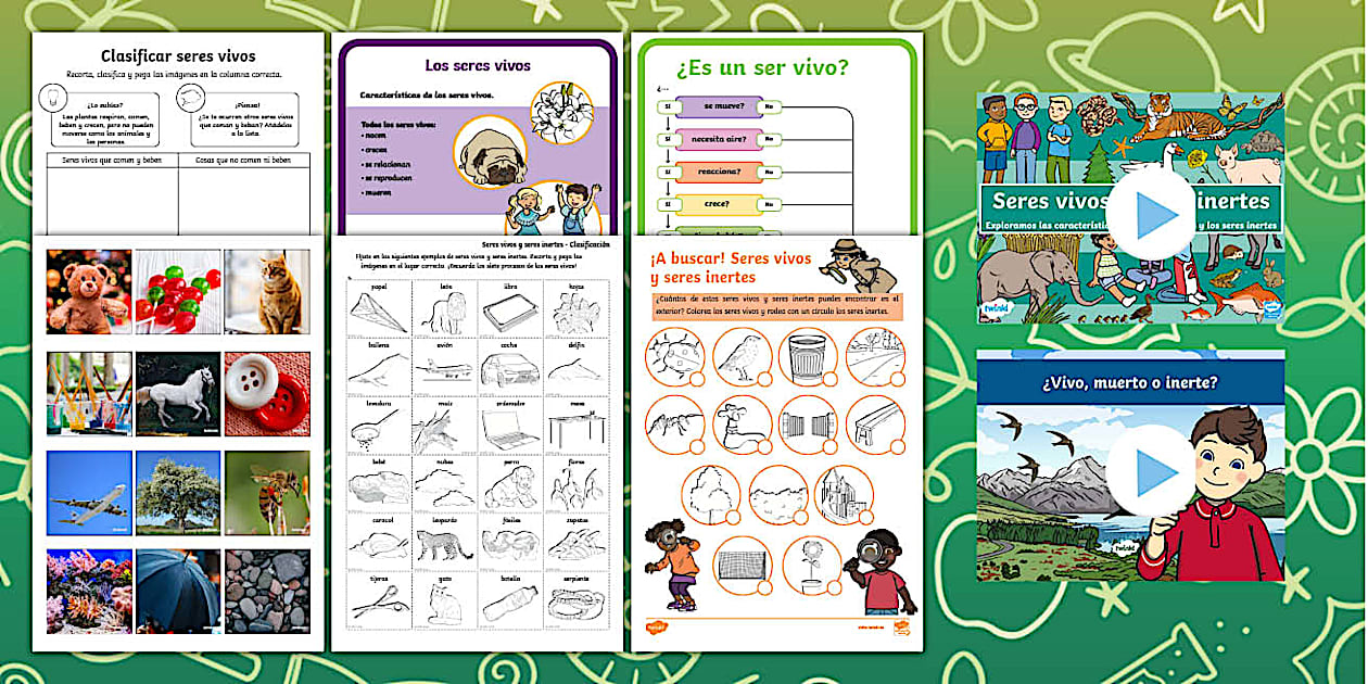Pack de Ciencias de la Naturaleza: Seres vivos y seres inertes
