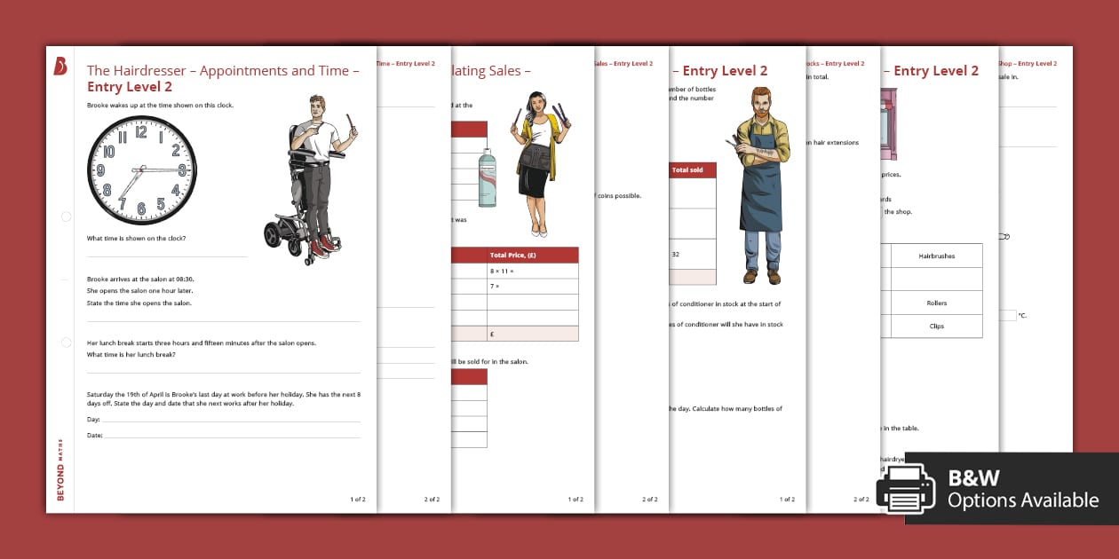 👉 Real World Functional Skills Maths Entry Level 2 Maths Worksheets: