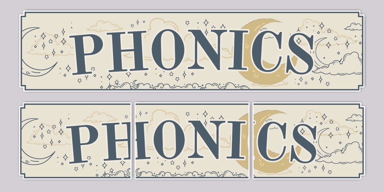 Celestial-Themed Phonics Display Banner (teacher made)