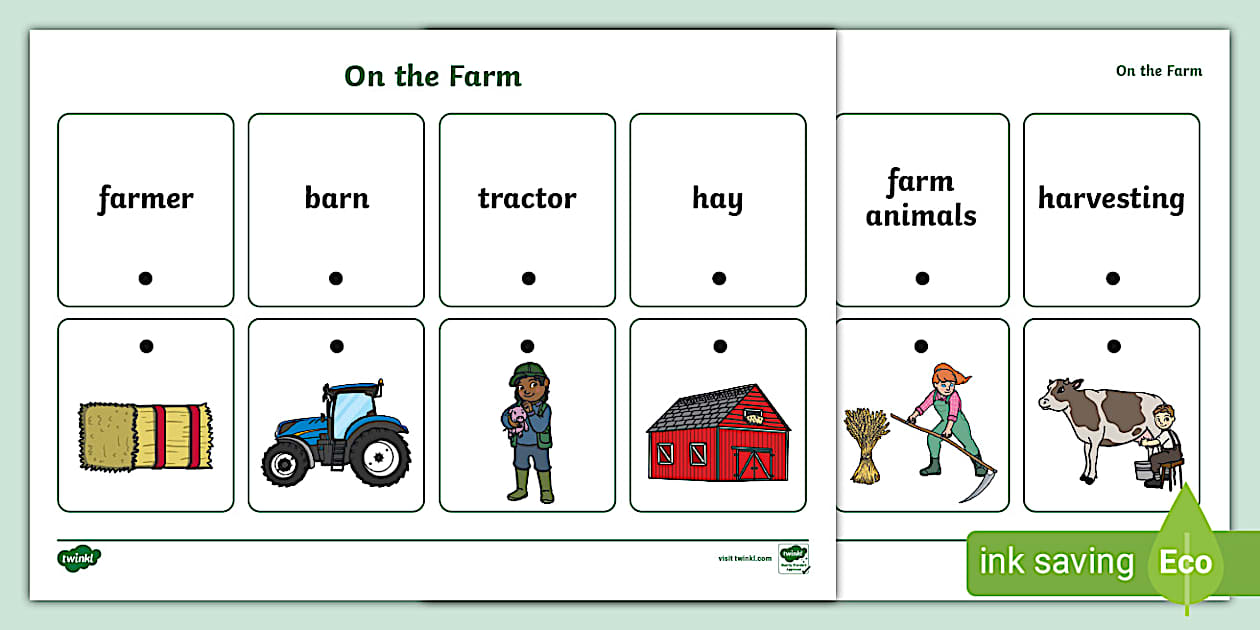 On the Farm Thread Matching Activity (teacher made) - Twinkl