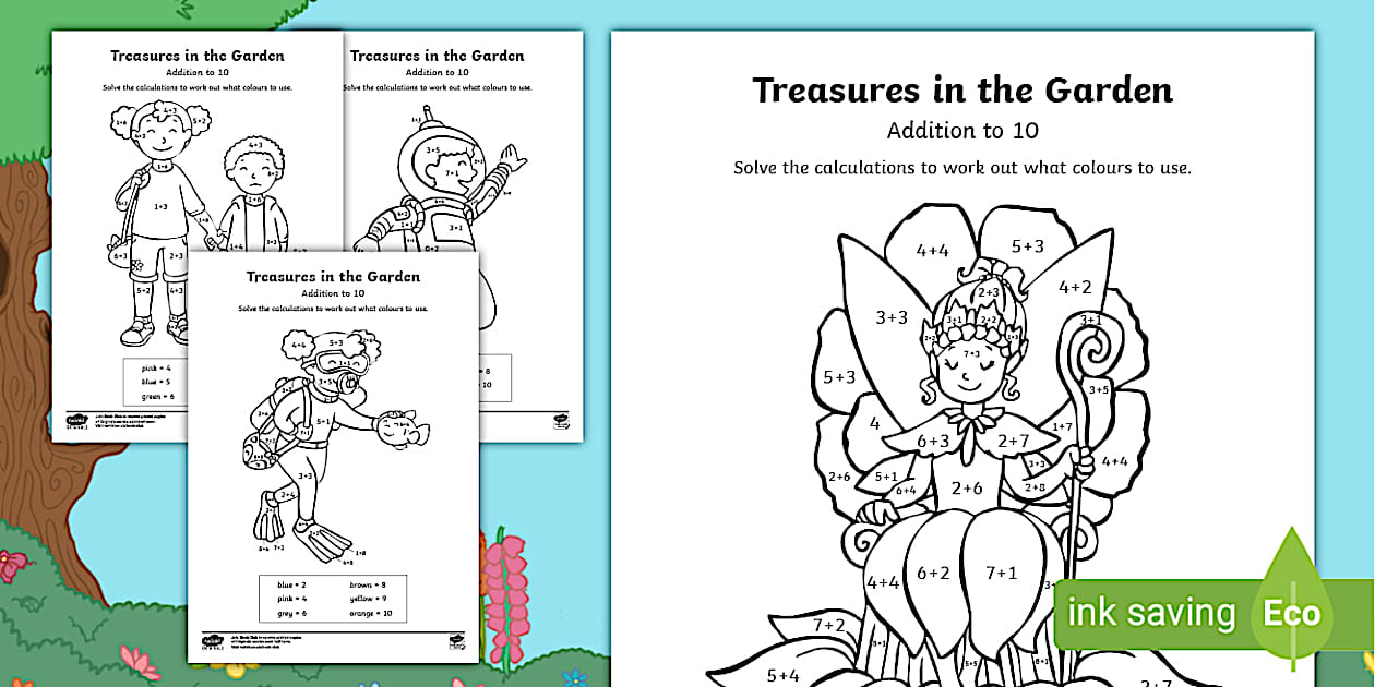 Treasures in the Garden Addition to 10 Colour by Number