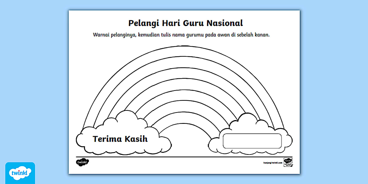 Mewarnai Pelangi Spesial di Hari Guru Nasional - Twinkl