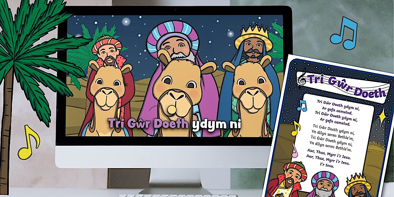 Cân Tri Gŵr Doeth - Welsh Songs for Children - Twinkl