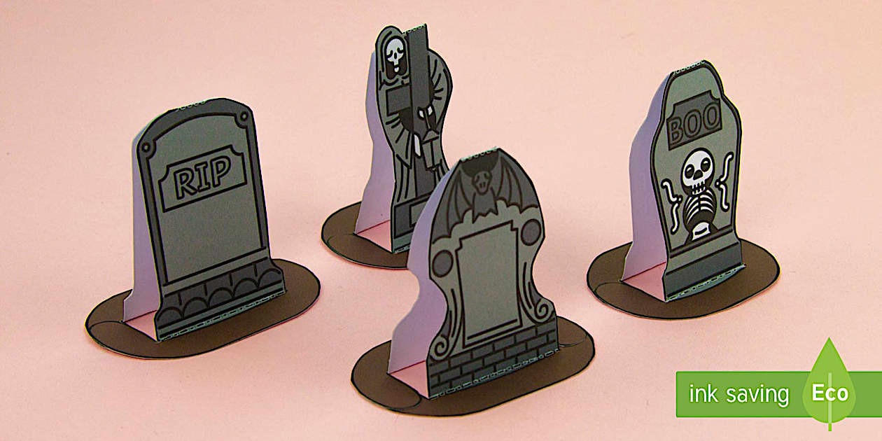 Halloween Gravestone Craft | 3D Halloween Crafts | Twinkl