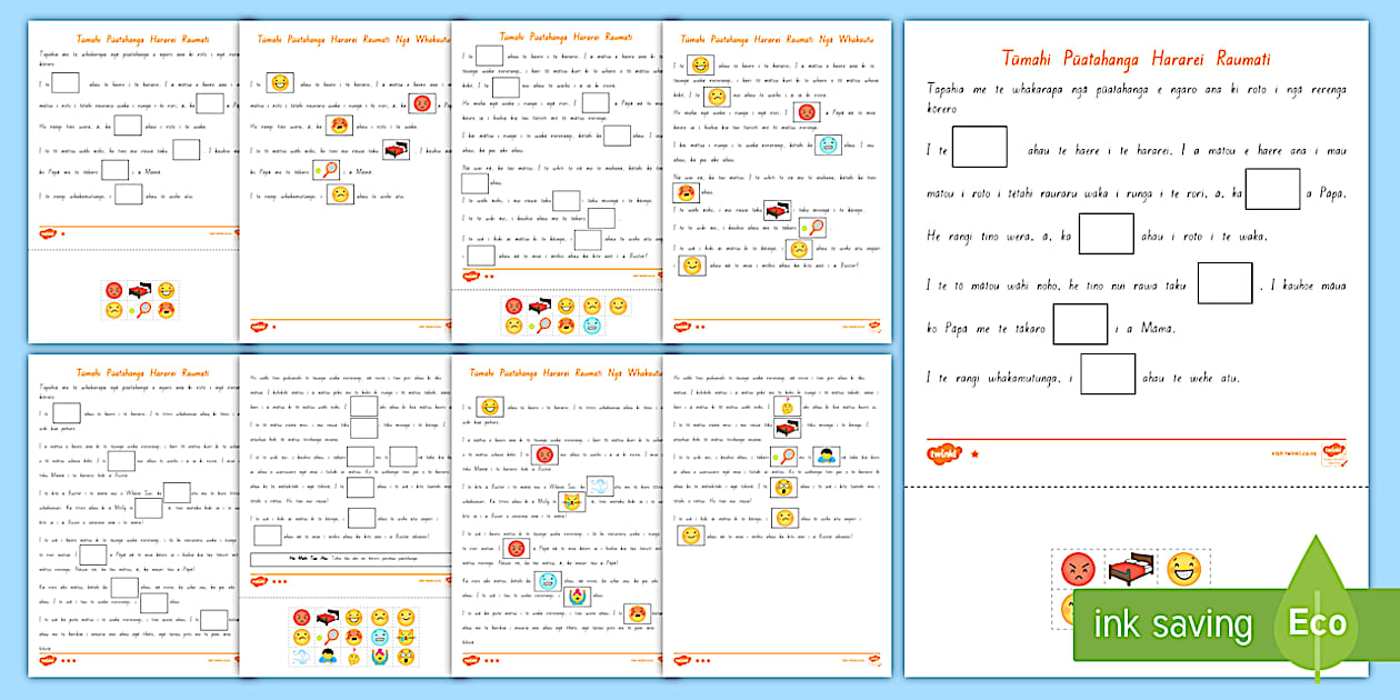 Middle Ability Summer Holiday Missing Emojis Differentiated Worksheets ...