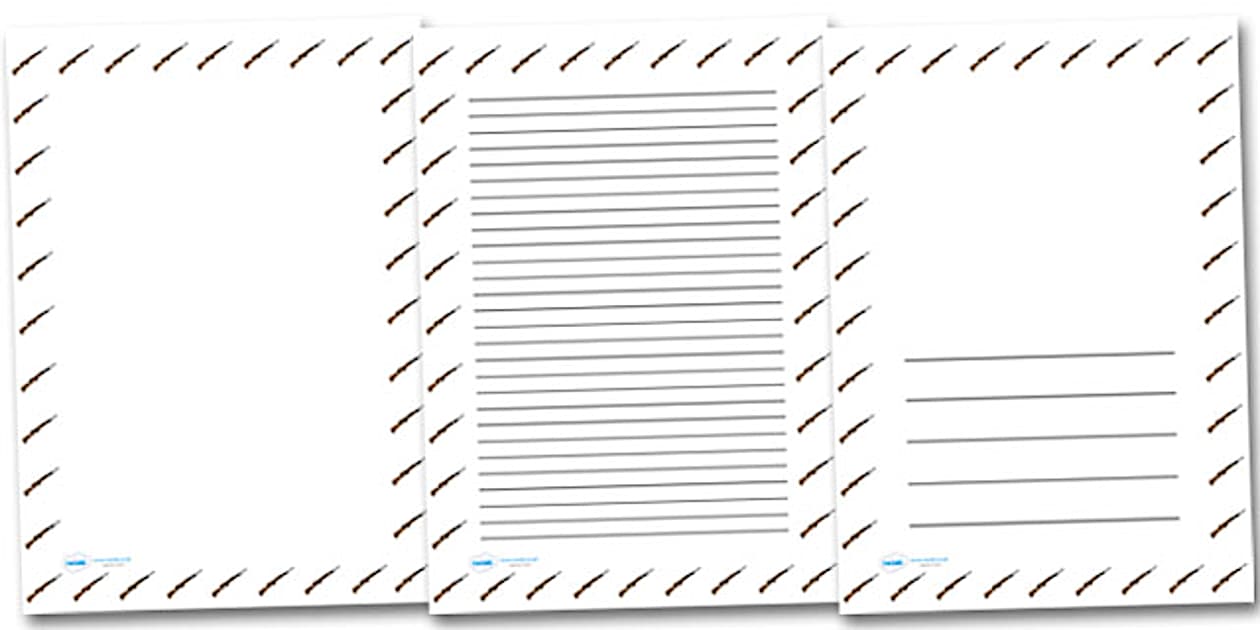 WW2 Rifle Portrait Page Borders- Portrait Page Borders