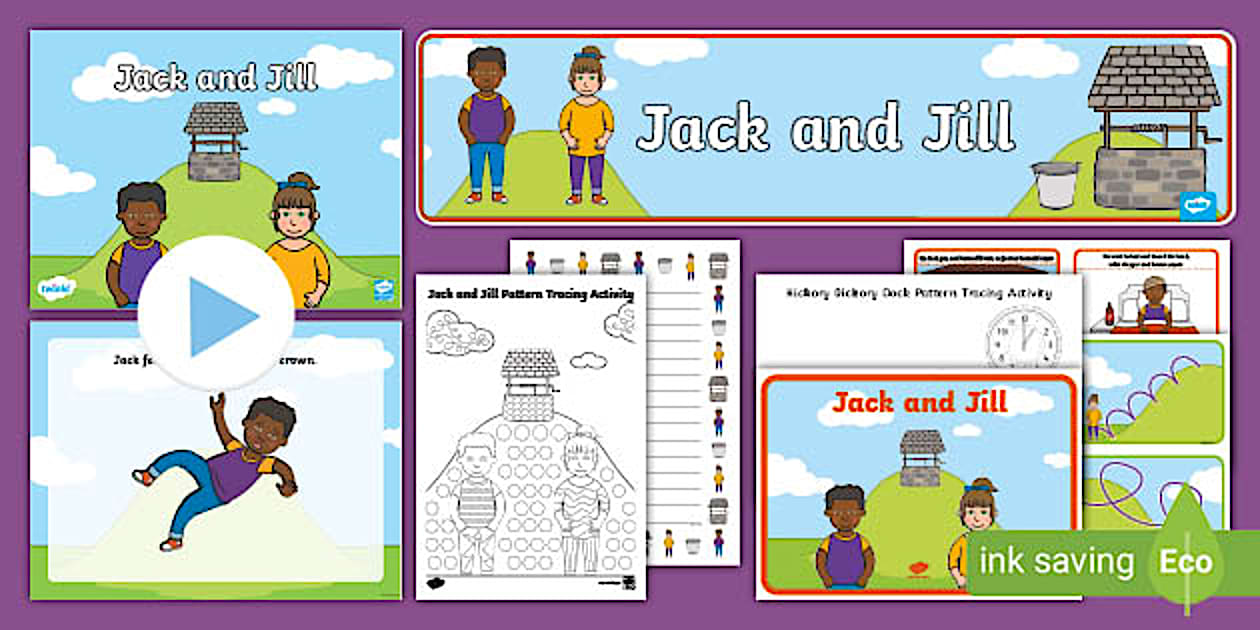 Jack and Jill Nursery Rhyme Resource Pack (teacher made)