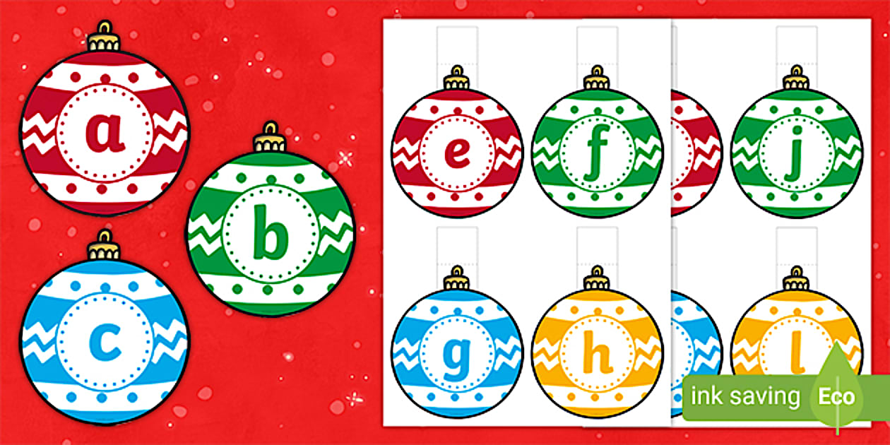 Letter Christmas Bauble – Christmas Decorations – KS1