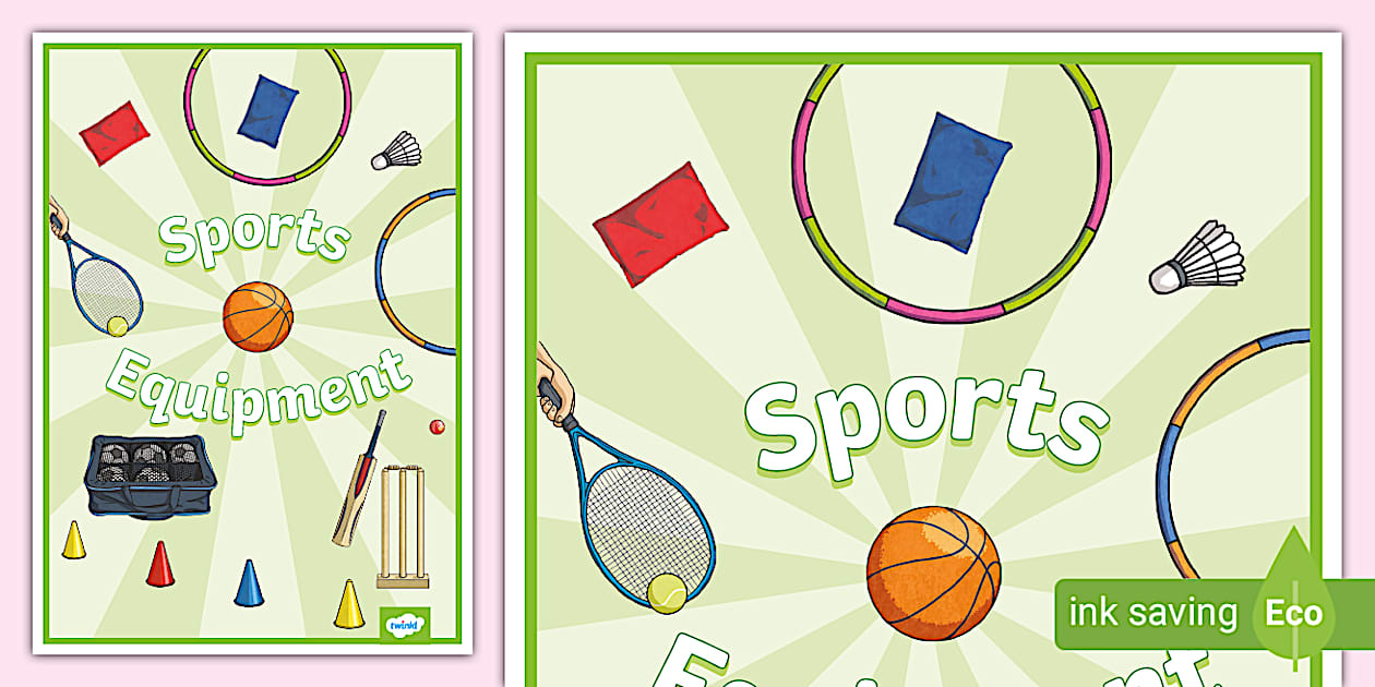 Sports Equipment Display Sign, Sports Equipment - Twinkl