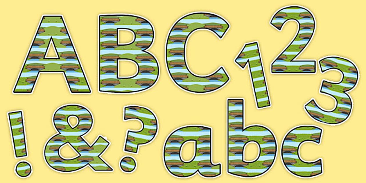 Bridge Themed Display Letters and Numbers Pack - Twinkl