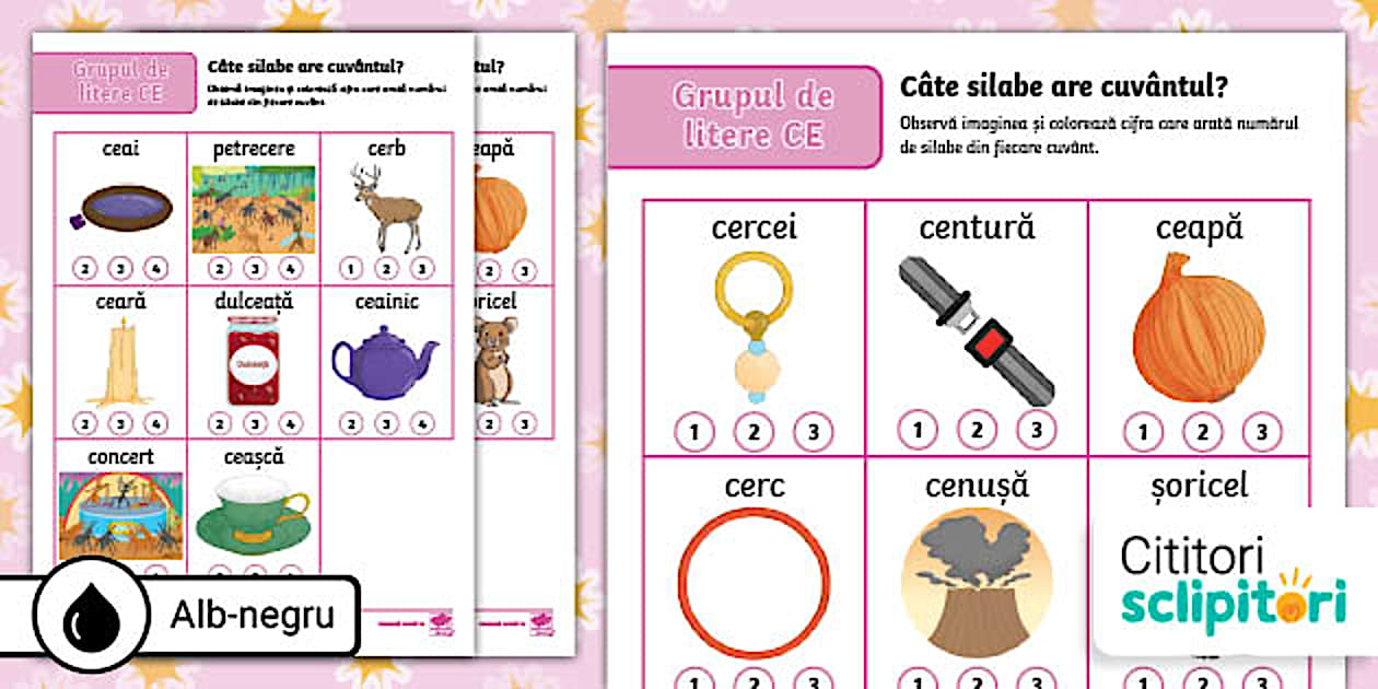 Când mușuroiul e gol – Fișă de lucru despărțire în silabe