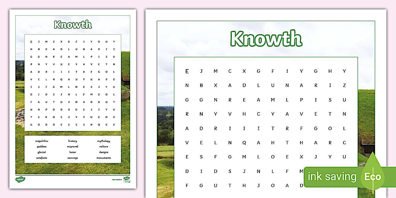 Knowth Word Search (teacher made) - Twinkl