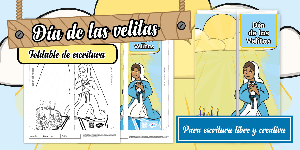 Foldable de escritura: Día de las velitas