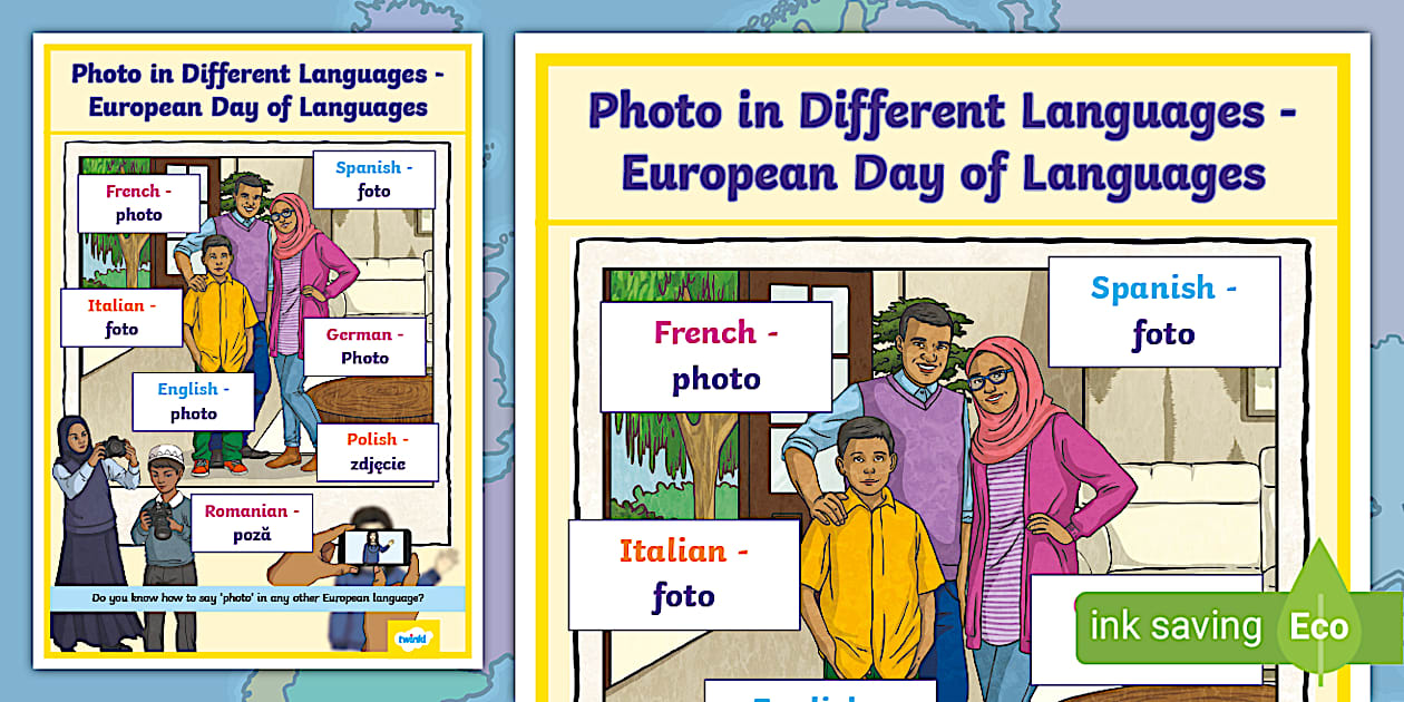 Photo in Different Languages Poster | Twinkl (teacher made)