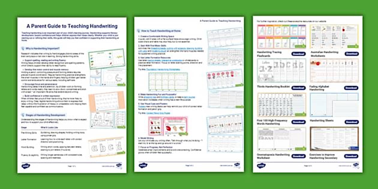 FREE! - Handwriting parent guide for home education - Twinkl