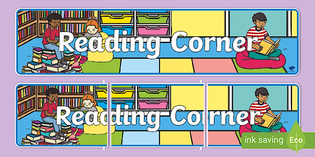 Cursive Reading Corner Display Banner (Hecho por educadores)