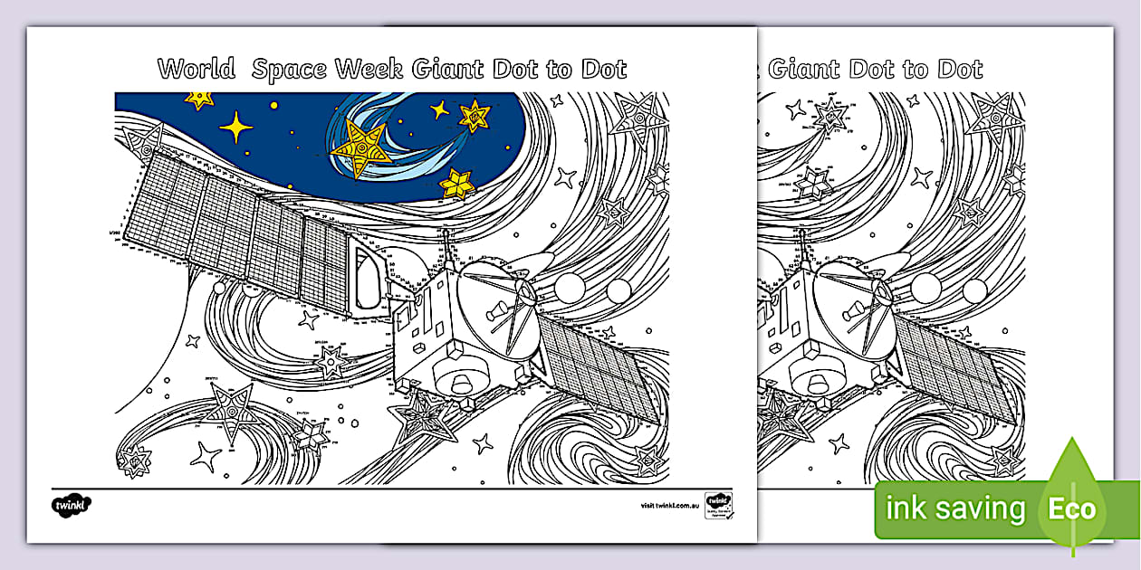 World Space Week Giant Dot to Dot (teacher made) - Twinkl