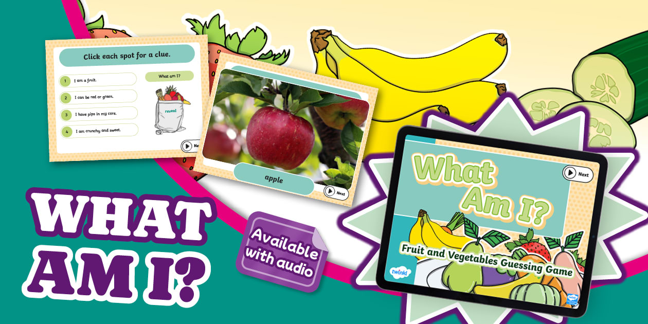 What Am I? Fruit and Vegetables Guessing Game PowerPoint