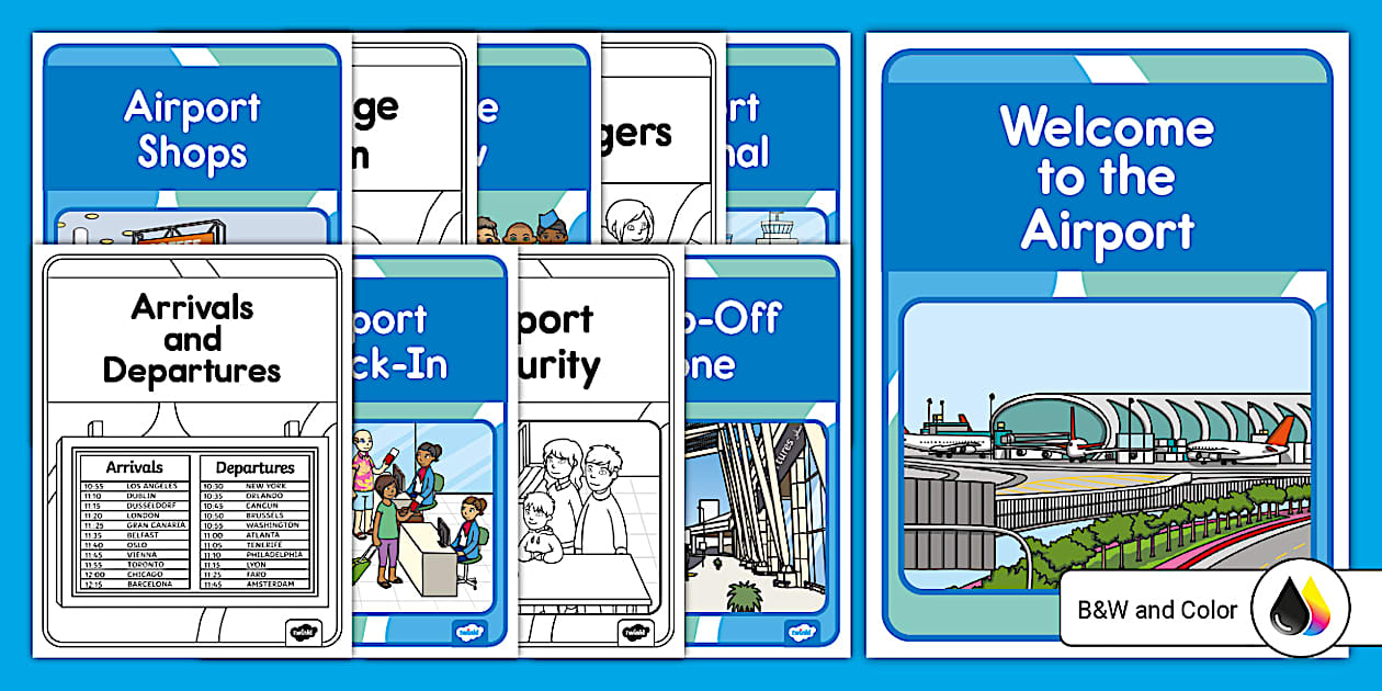 Airport Dramatic Play Posters