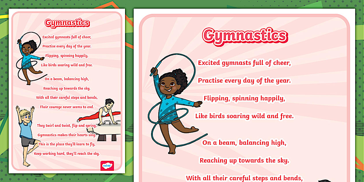 A Poem about Gymnastics Poster (Teacher-Made) - Twinkl