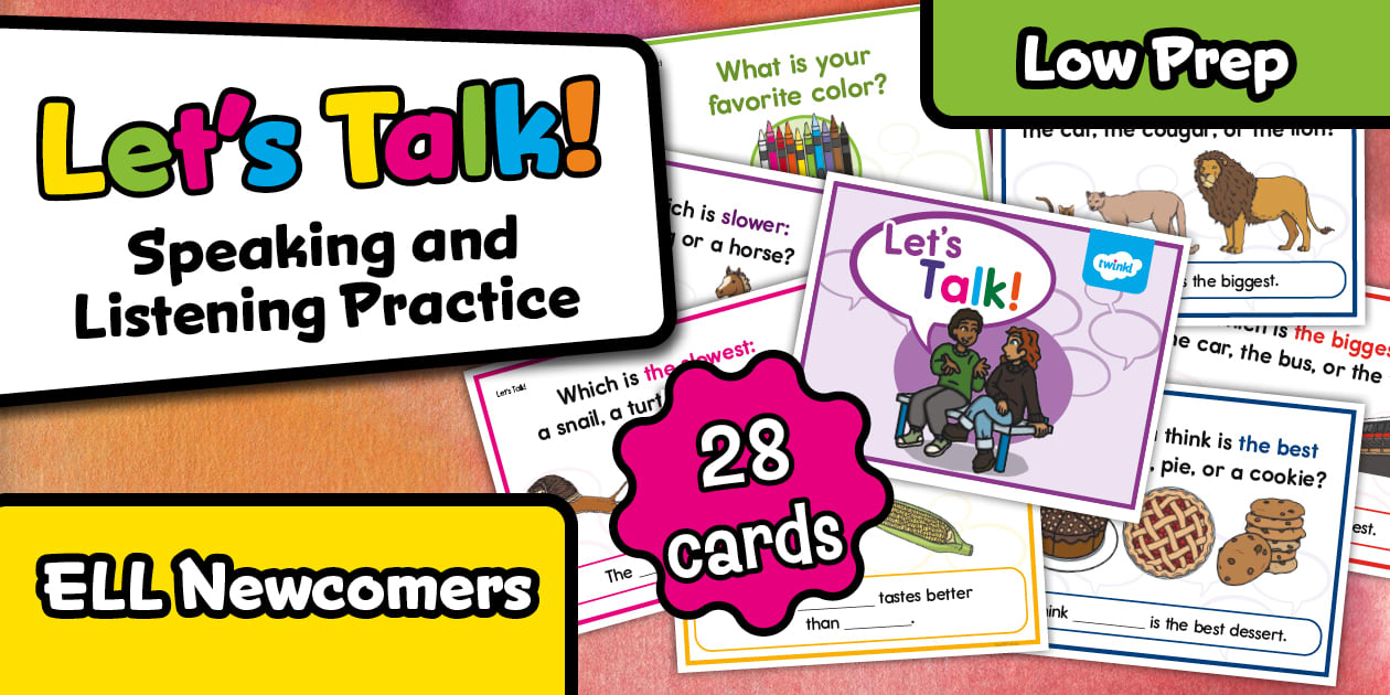ESL Speaking Cards | ELL Newcomers | Twinkl USA - Twinkl