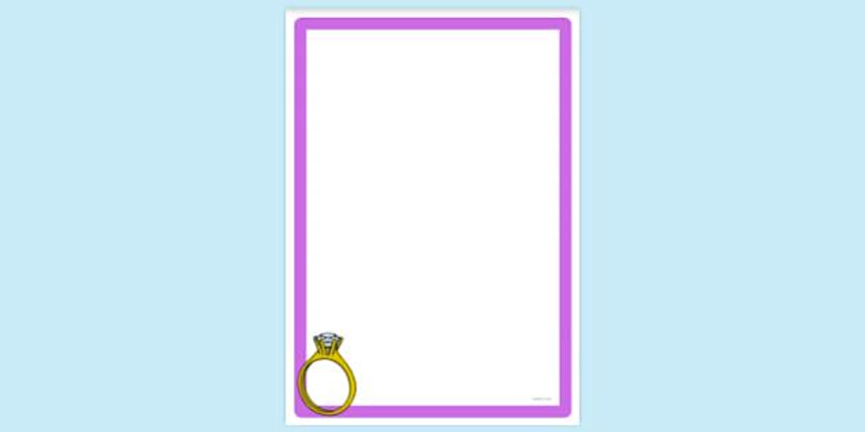 Diamond Ring Page Border | Page Borders | Twinkl - Twinkl