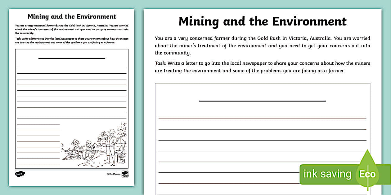 Mining and the Environment Activity | Worksheets | Twinkl